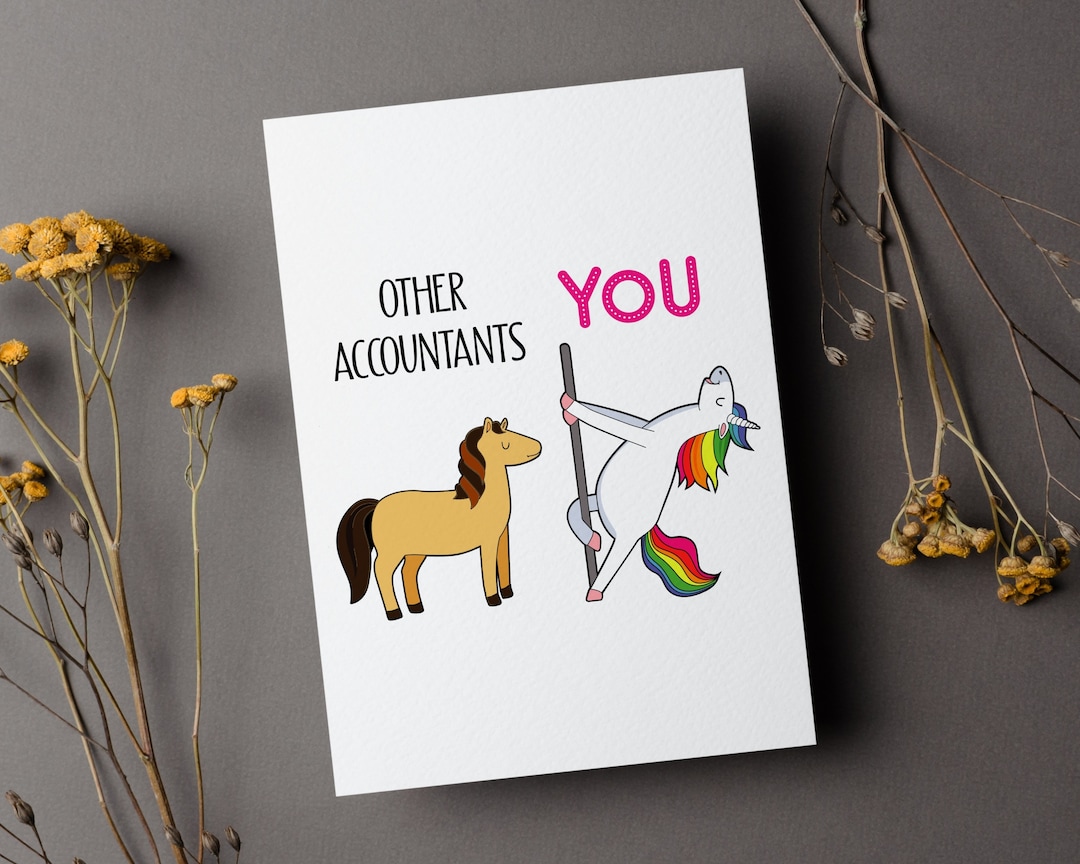 Funny Accountant Card, Best Accountant Ever Gift, Thank You Accountant ...