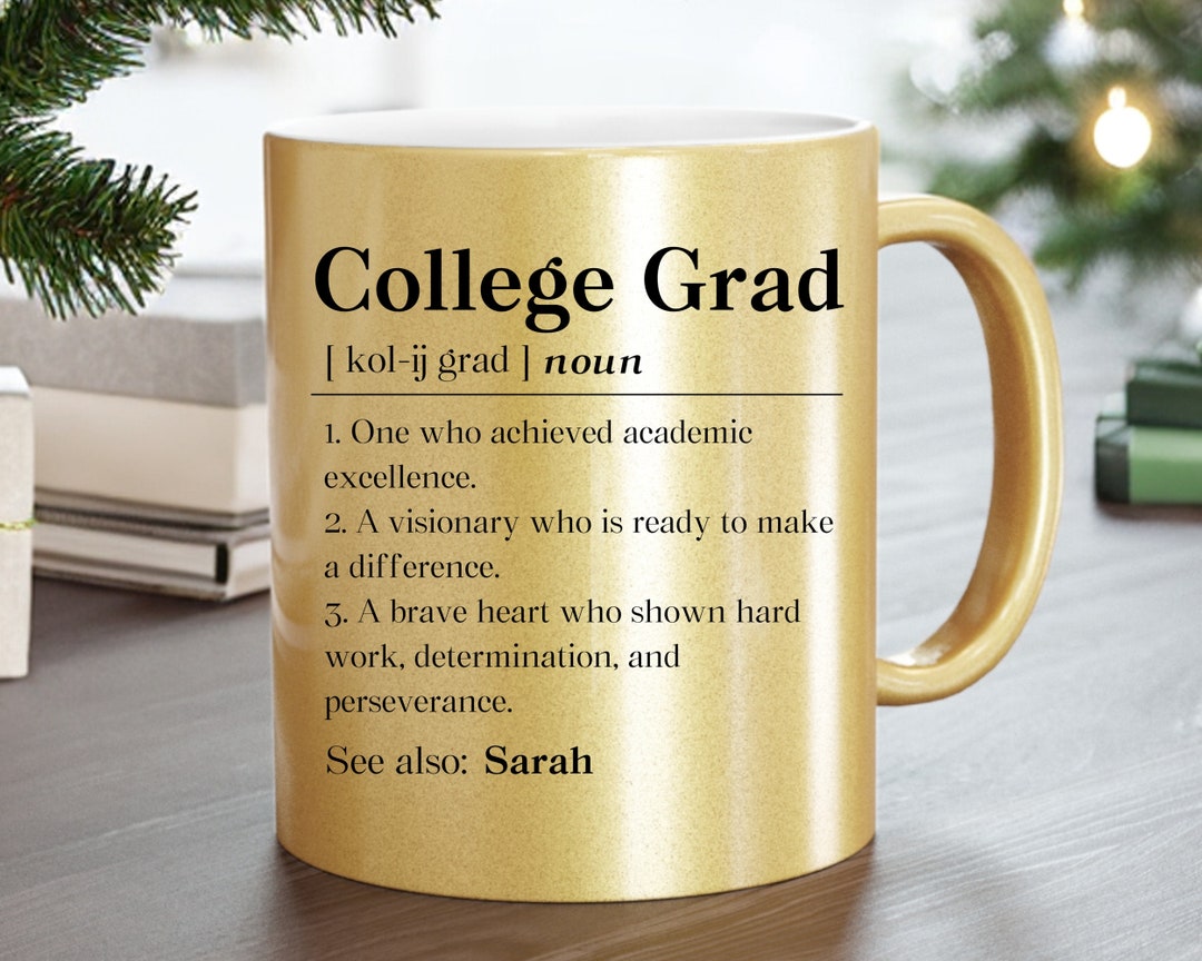 Personalized College Graduation Metallic Mug Custom College - Etsy