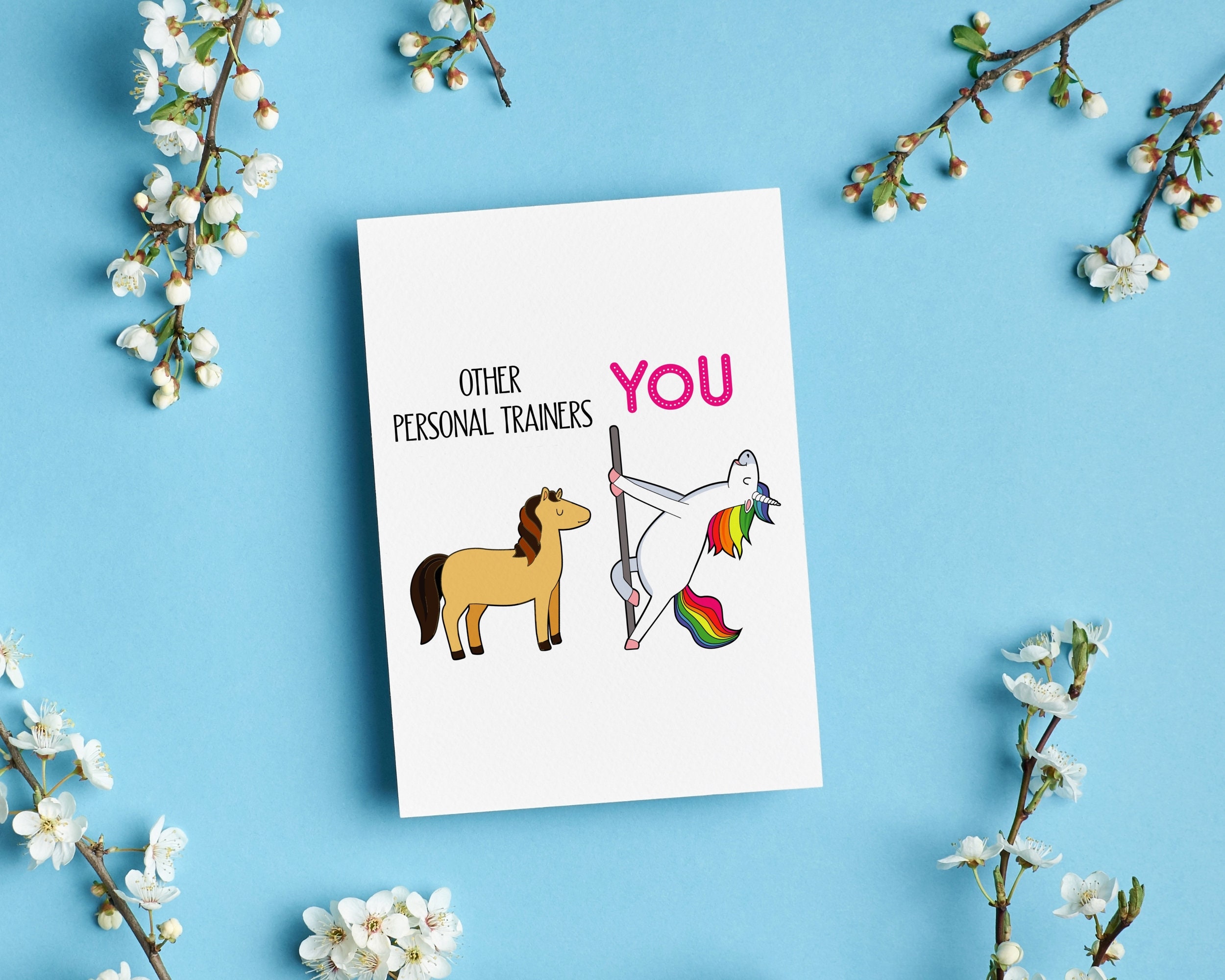 Funny Personal Trainer Card, Personal Trainer Birthday Gift, Gym ...