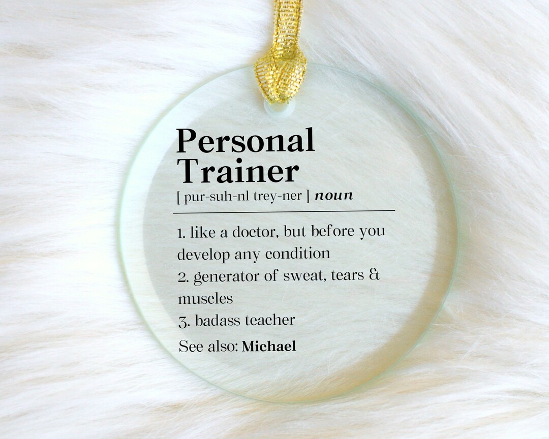 Personalized Personal Trainer Definition Glass Ornament Gym - Etsy