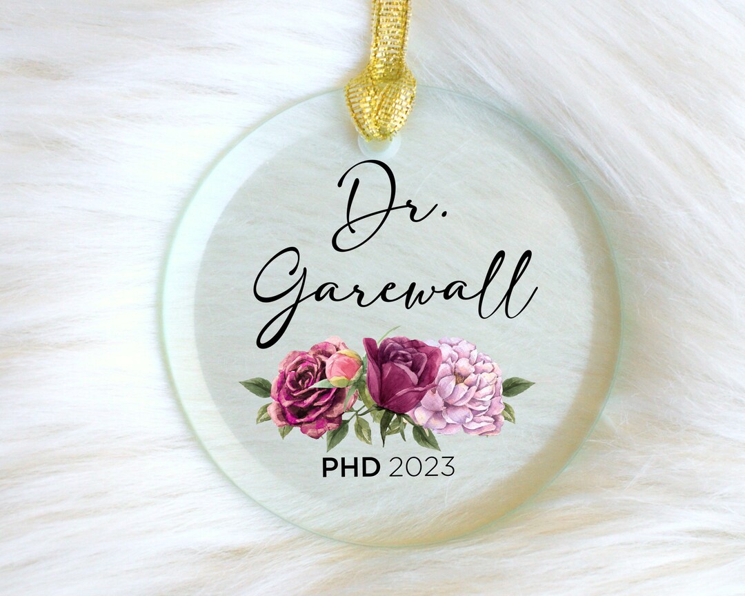 Personalized Phd Glass Ornament Phd Graduation Gift - Etsy