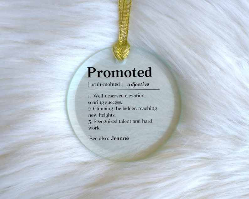 Personalized Promotion Congrats Glass Ornament, Custom Promoted ...