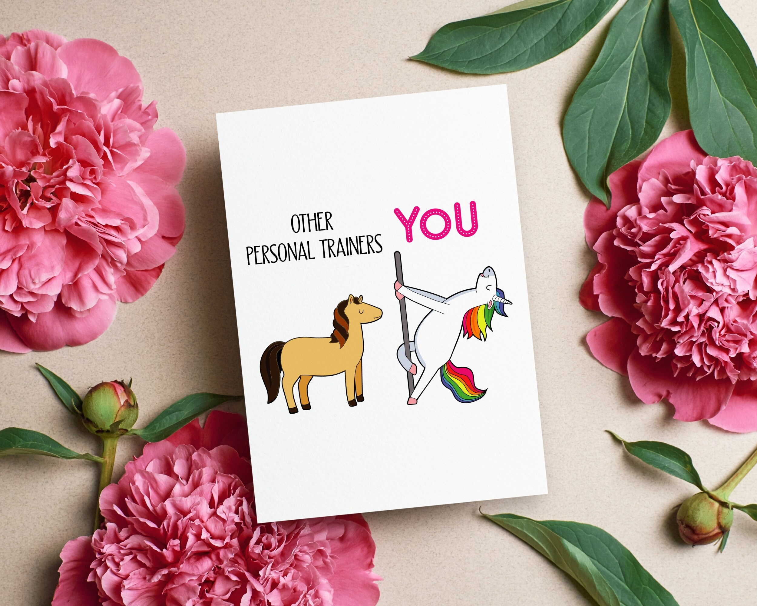 Funny Personal Trainer Card, Personal Trainer Birthday Gift, Gym ...