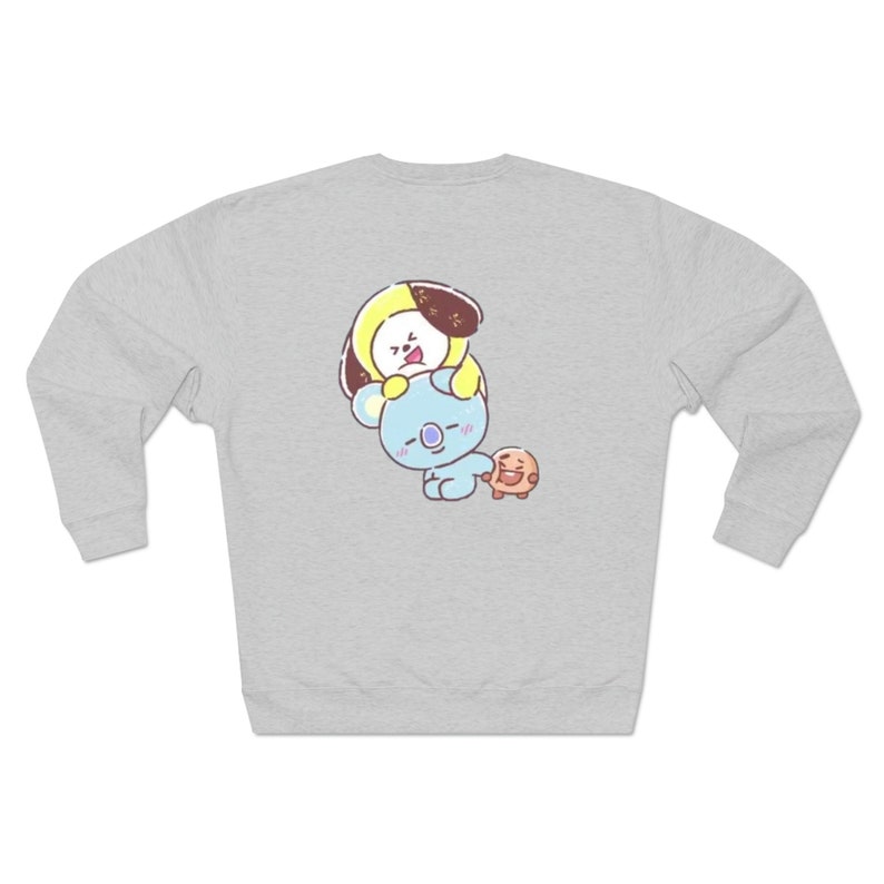 BT21 CHIMMY, KOYA, Shooky Backside - Unisex Premium Crewneck Sweatshirt ...