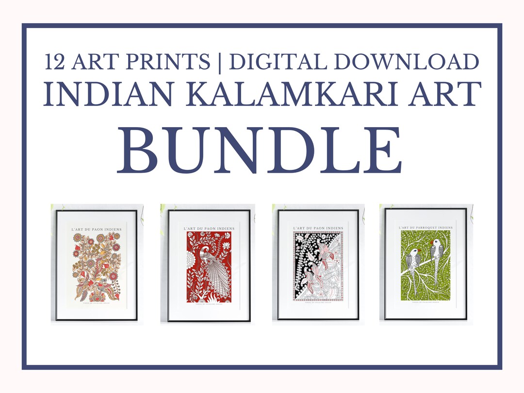 Indian Art Prints Bundle, Set of 12 Printable Wall Art, Digital ...