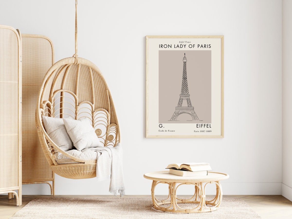 Iron Lady of Paris, Vintage Poster, Printable Wall Art, Digital ...