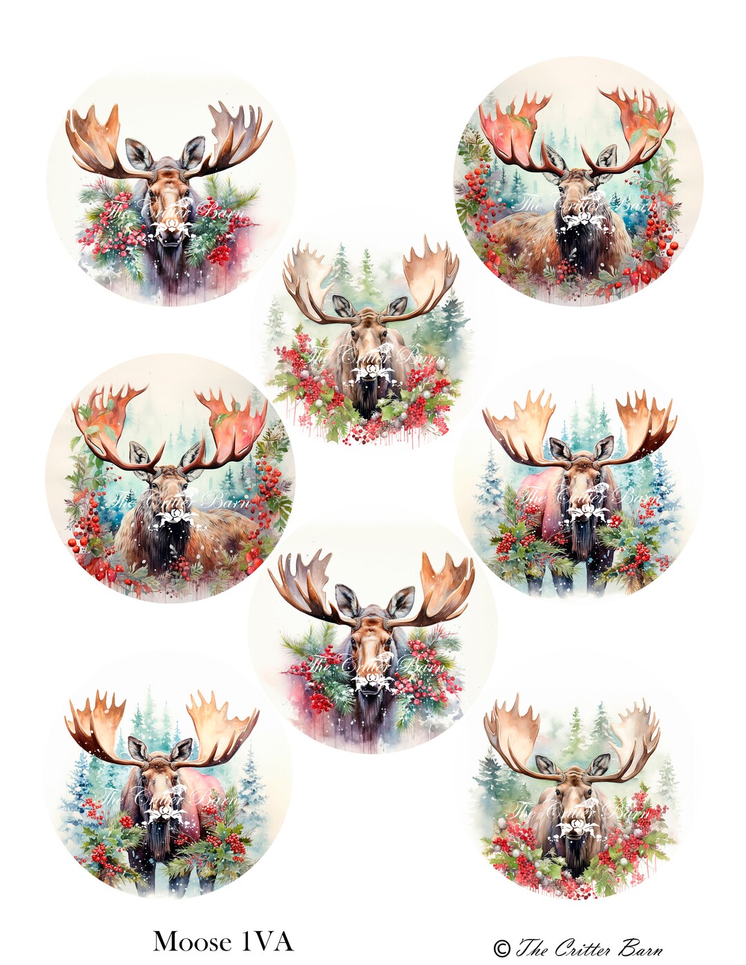 Decoupage Moose 1VH Digital Download - Etsy