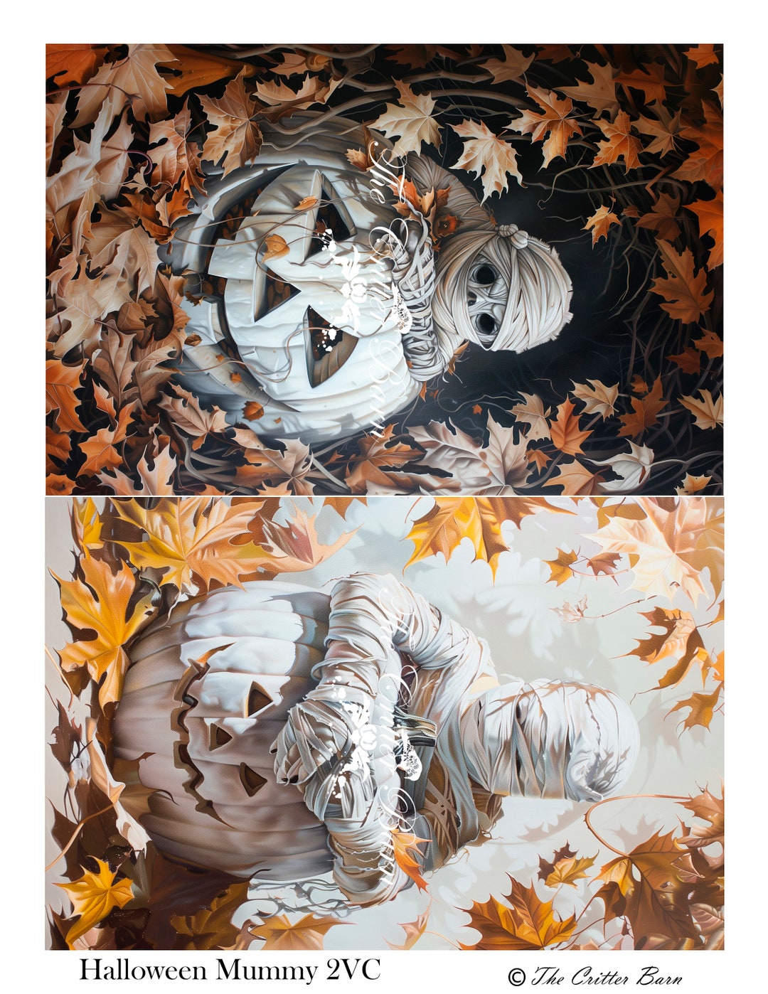 Decoupage Halloween Mummy 2VC Digital Download - Etsy
