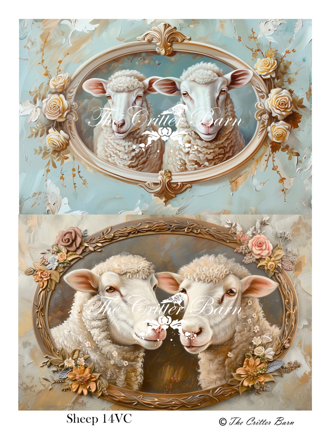 Decoupage Sheep 14VC Digital Download - Etsy