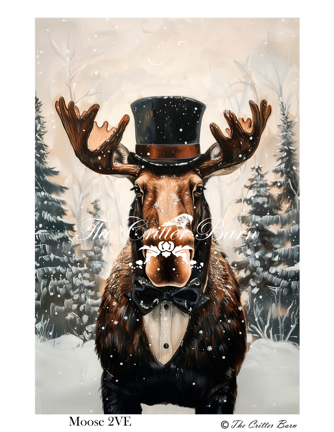 Decoupage Moose 2VE Digital Download - Etsy