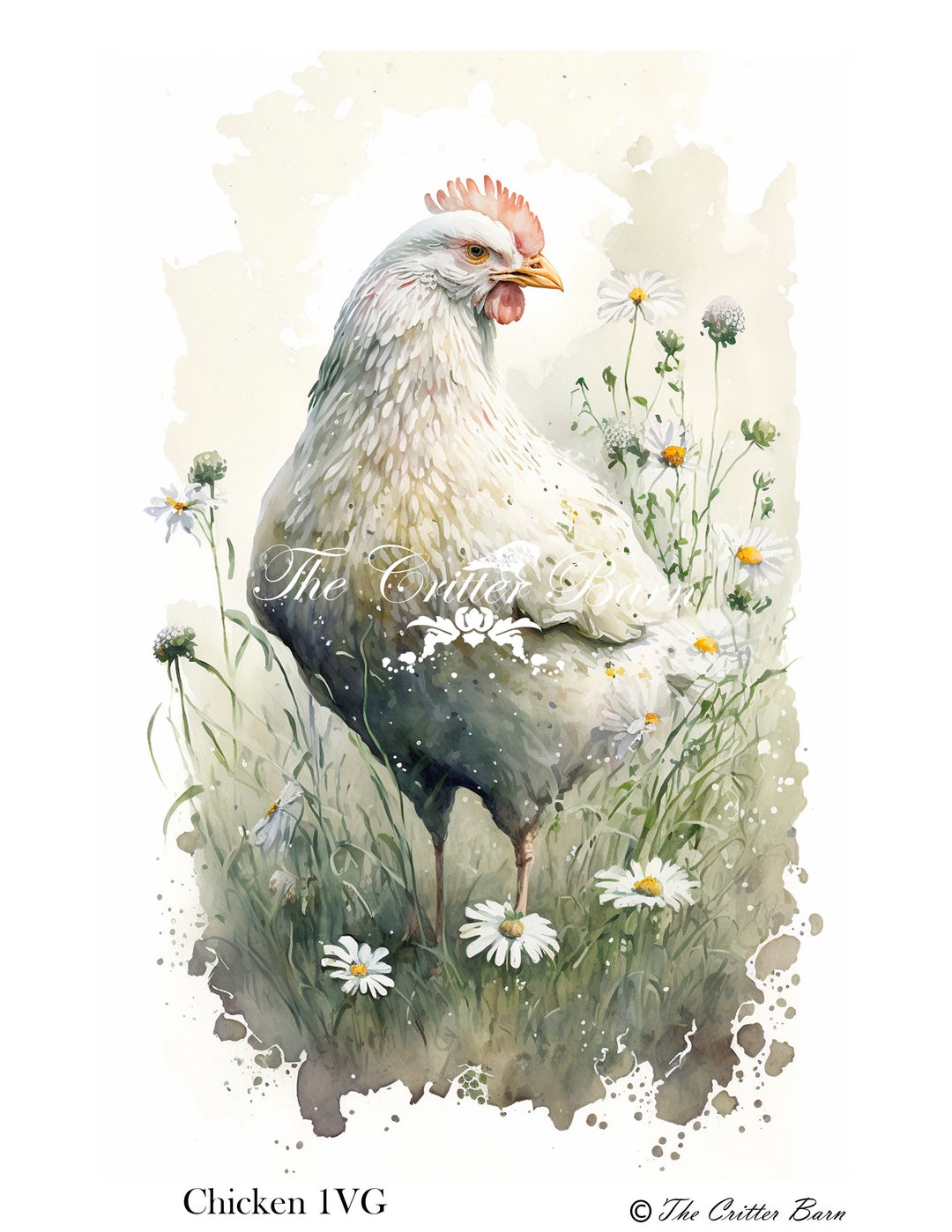 Decoupage Chicken 1VG Digital Download - Etsy