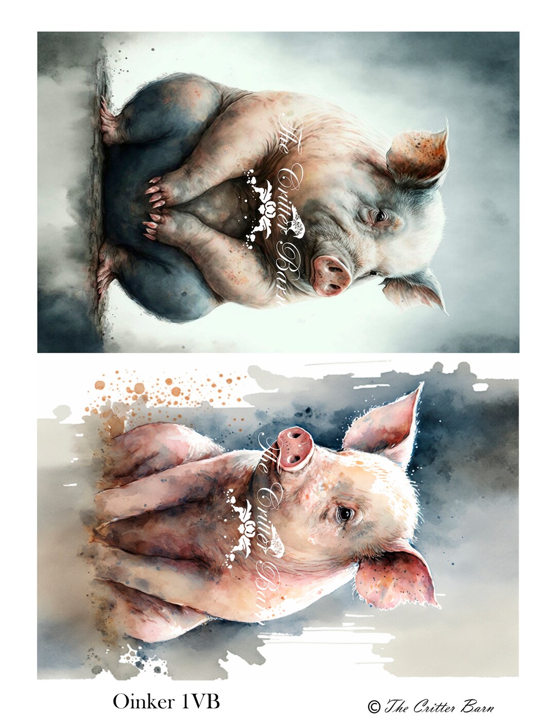 Decoupage Oinker 1VB Digital Download - Etsy