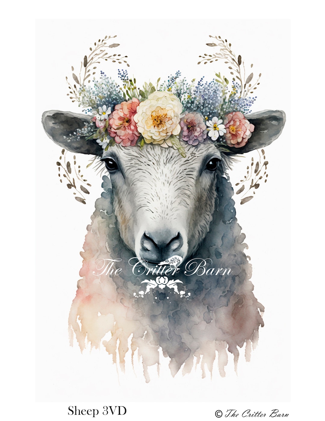 Decoupage Sheep 3VD Digital Download - Etsy