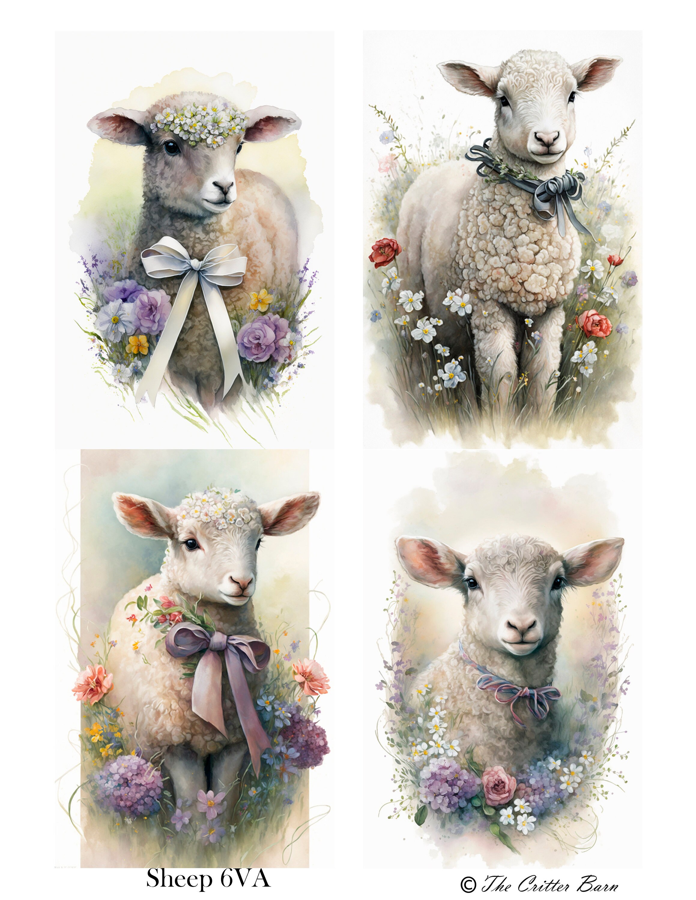 Rice Paper Decoupage A4 Sheep 6 - Etsy Canada