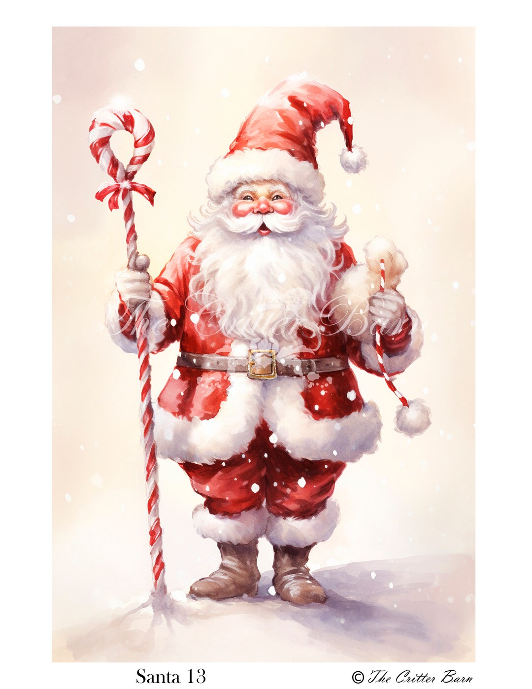 Decoupage Santa 13 Digital Download - Etsy