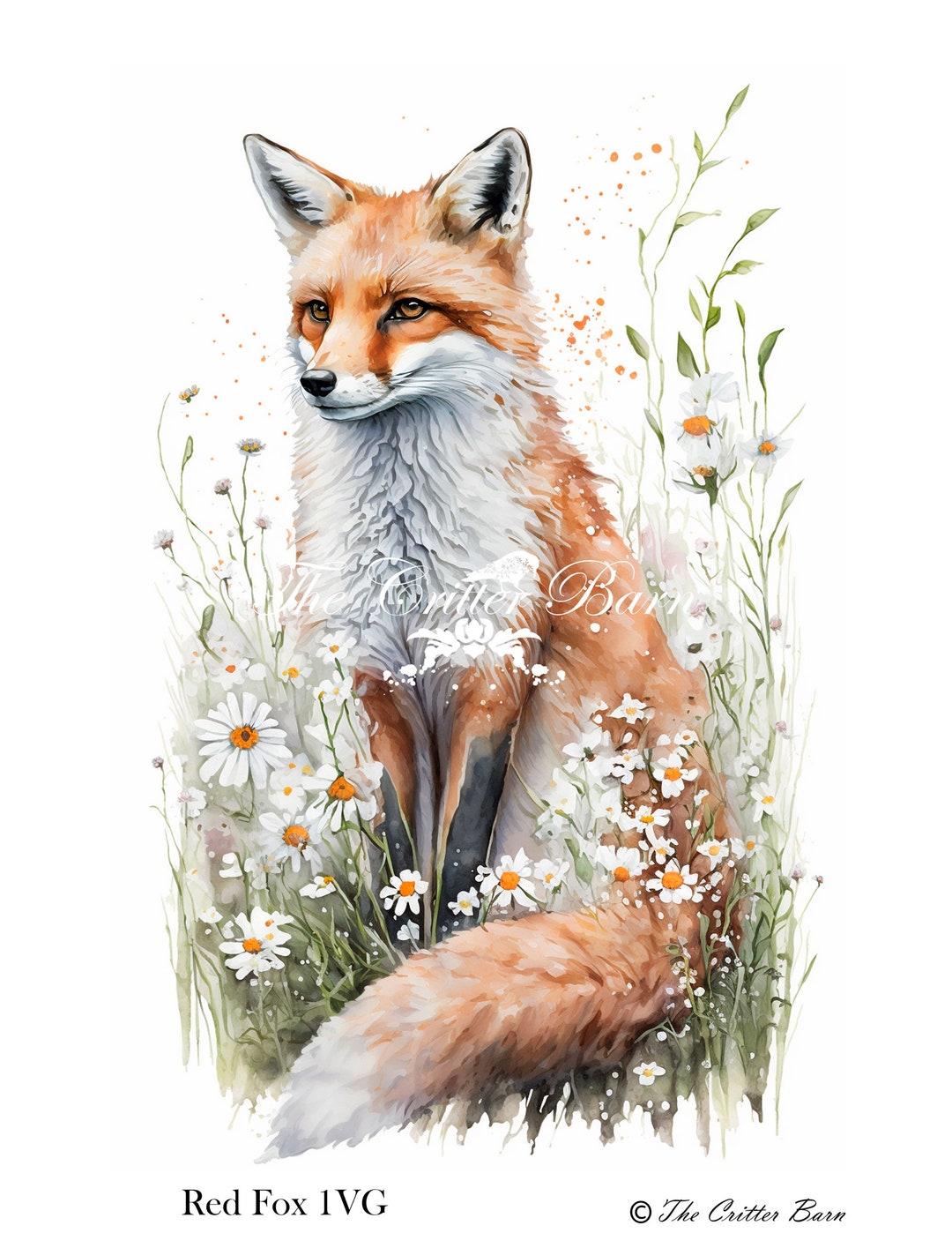 Decoupage Red Fox 1VG Digital Download - Etsy