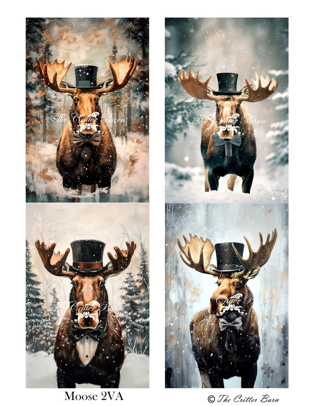 Decoupage Moose 2VA Digital Download - Etsy