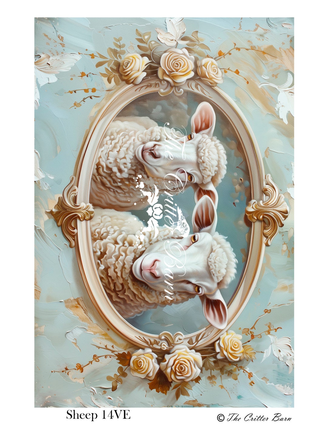 Decoupage Sheep 14VE Digital Download - Etsy