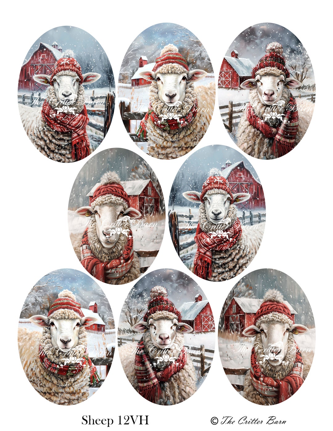 Decoupage Sheep 12VH Digital Download - Etsy