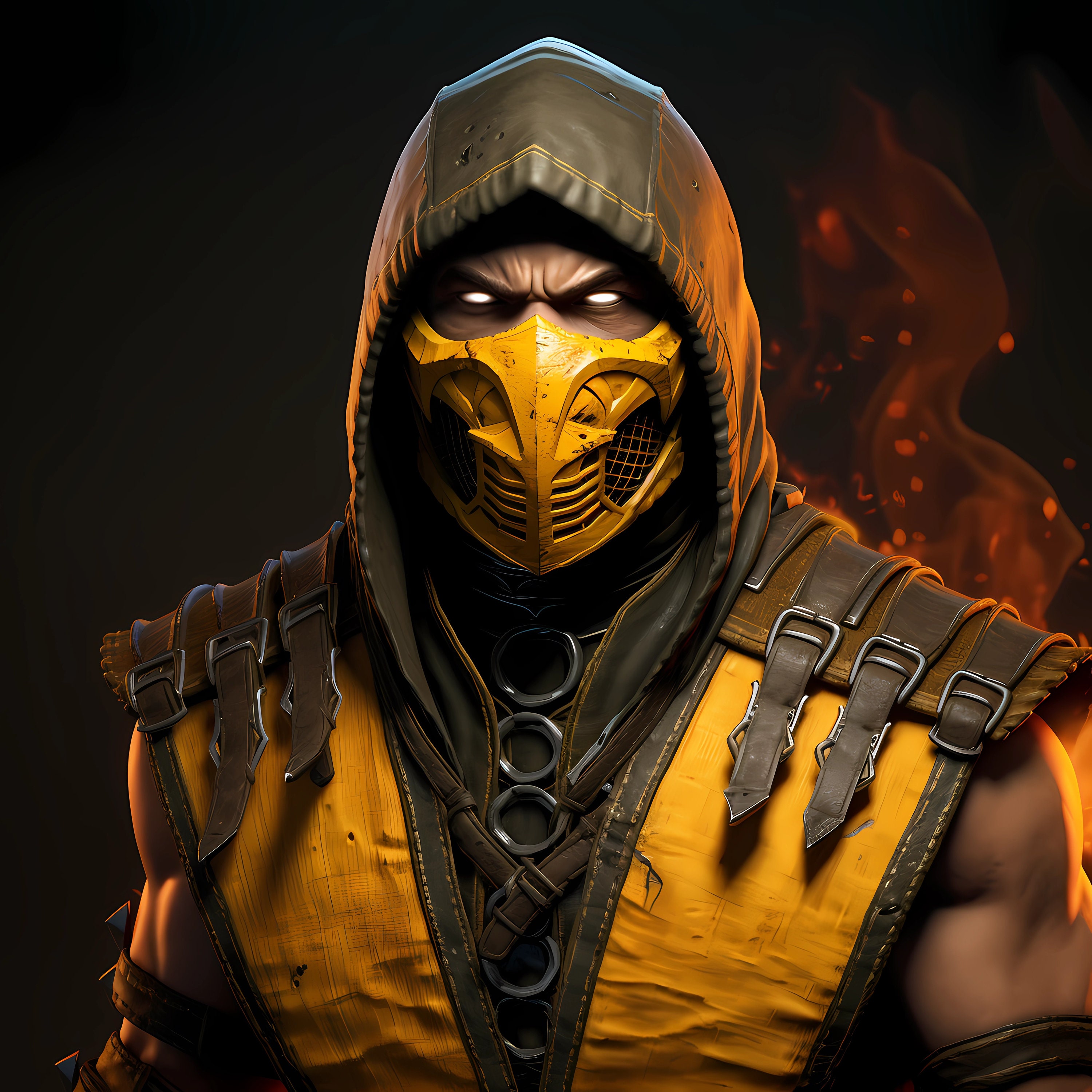 Mortal Kombat Scorpion Wrap 20 Oz Skinny Tumbler Sublimation Designs ...