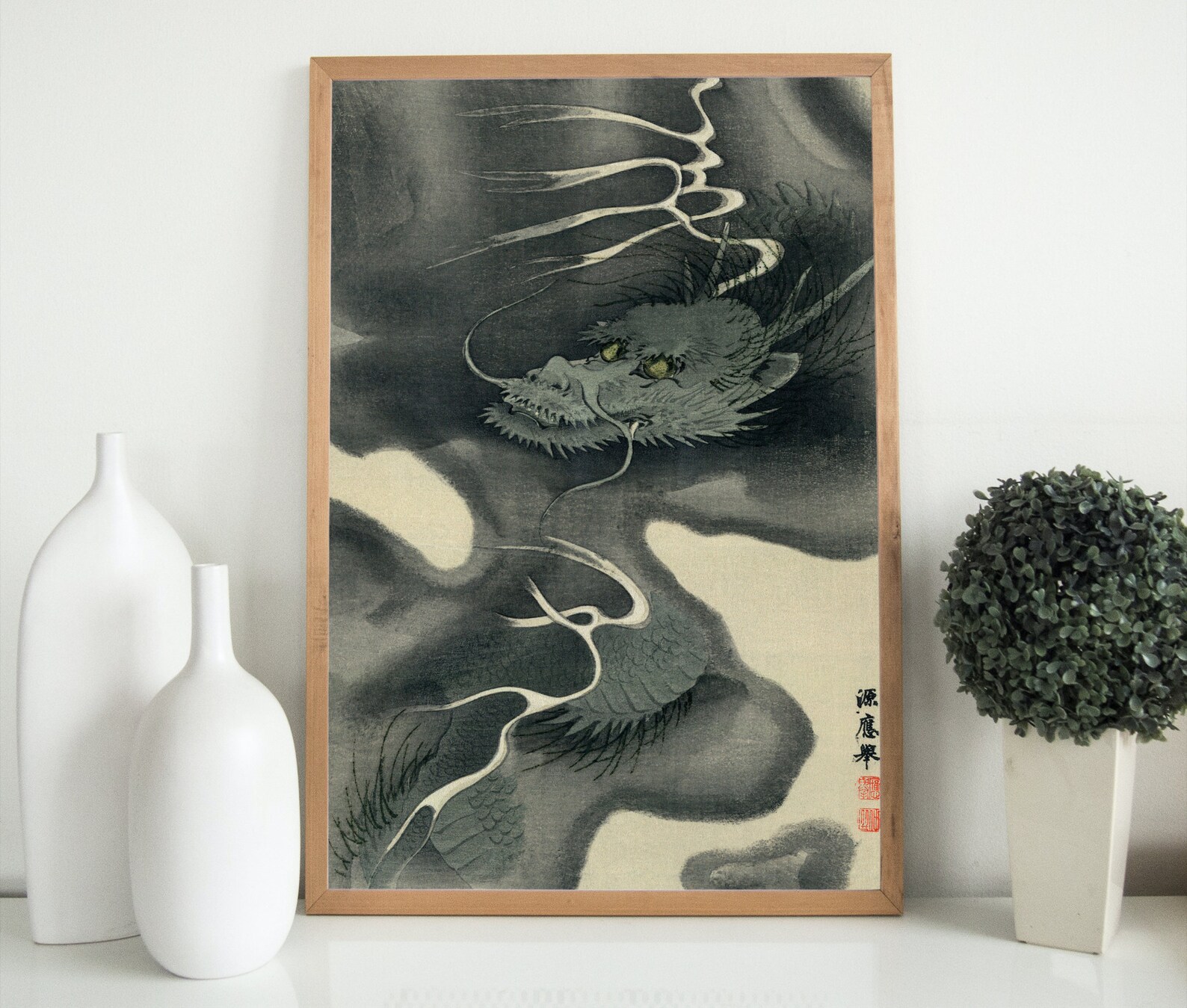 Japanese Dragon Ukiyo-e, Dragon Wall Art, Japanese Ukiyo-e Art ...