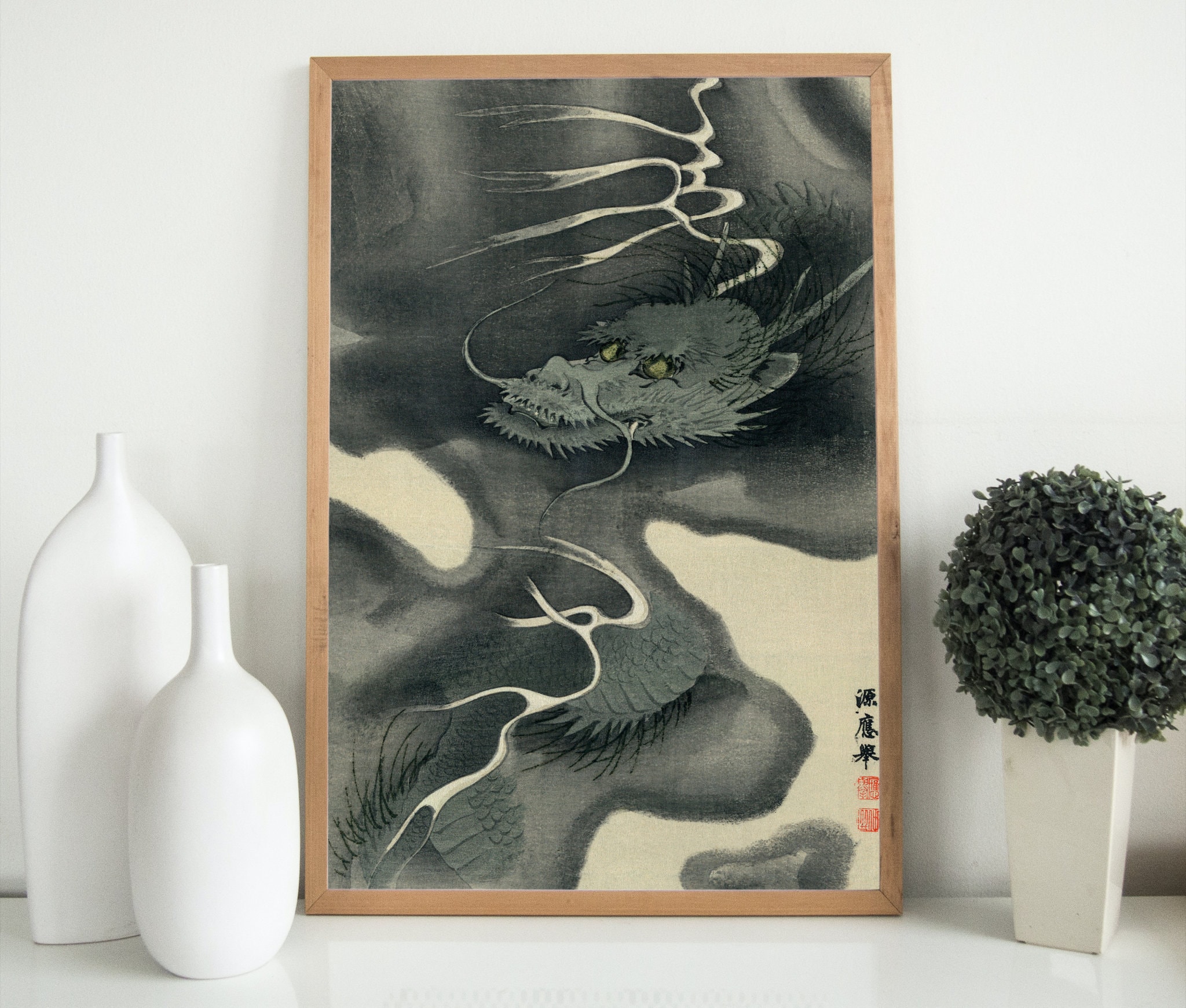 Japanese Dragon Ukiyo-e, Dragon Wall Art, Japanese Ukiyo-e Art ...