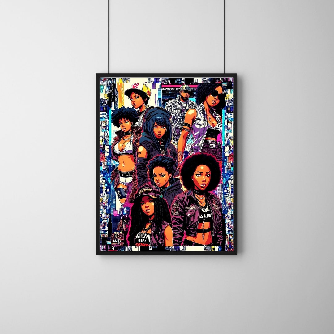 Hip Hop Poster, Hip Hop Legends Style, Black Women, Gritty Underground ...