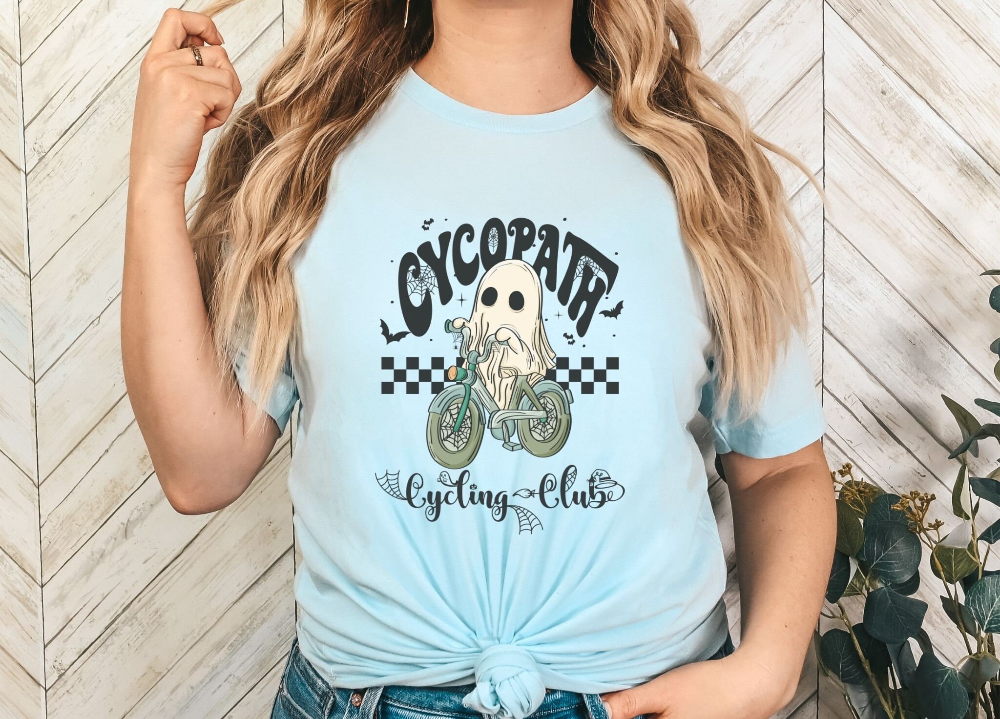 Cycopath Cycling Club Shirt, Funny Ghost on Bicycle Shirt, Halloween ...