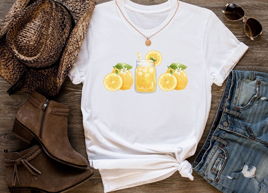 Lemonade Shirt, Shirt With Lemons and Lemonade, Lemon Blossom T Shirt ...