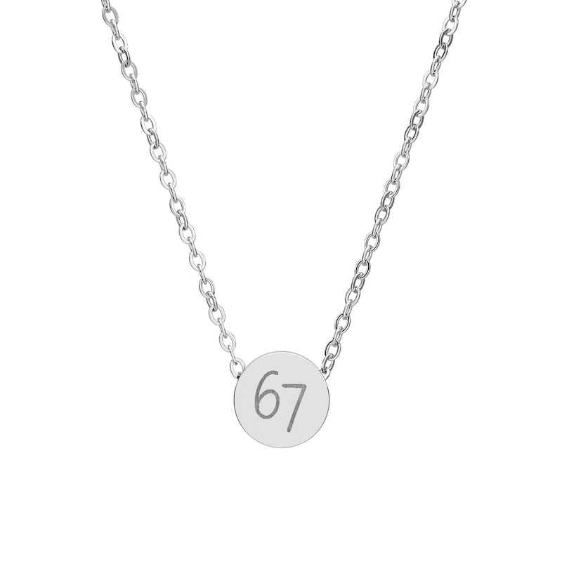 Number 67 Necklace - Etsy