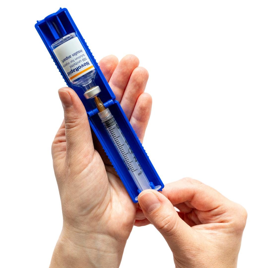 Tandem T:slim T1me Vial Syringe Insulin Filling Support, Insulin ...