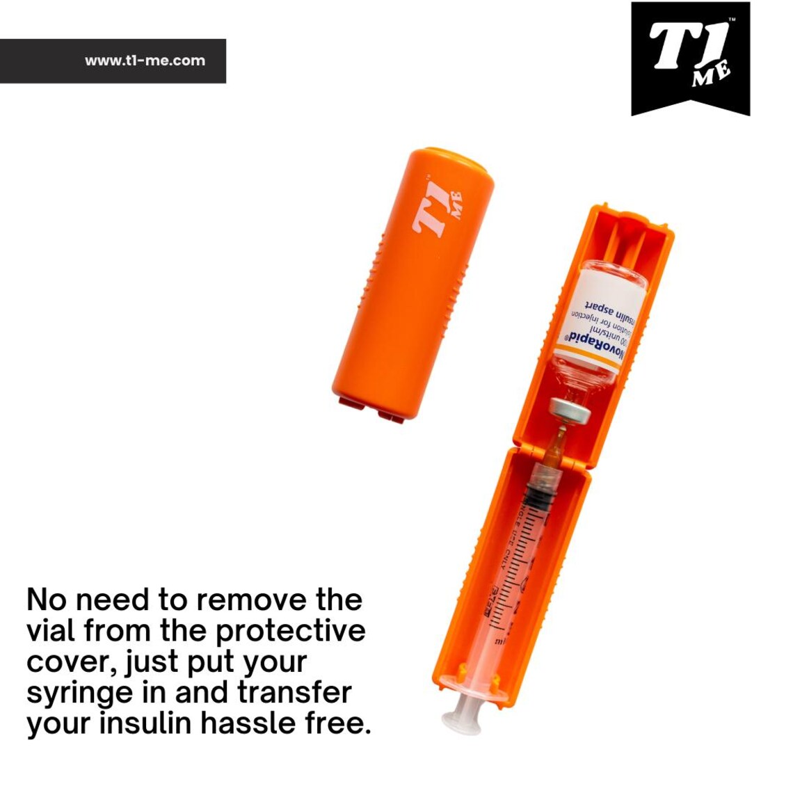 Tandem T:slim T1me Vial Syringe Insulin Filling Support, Insulin ...