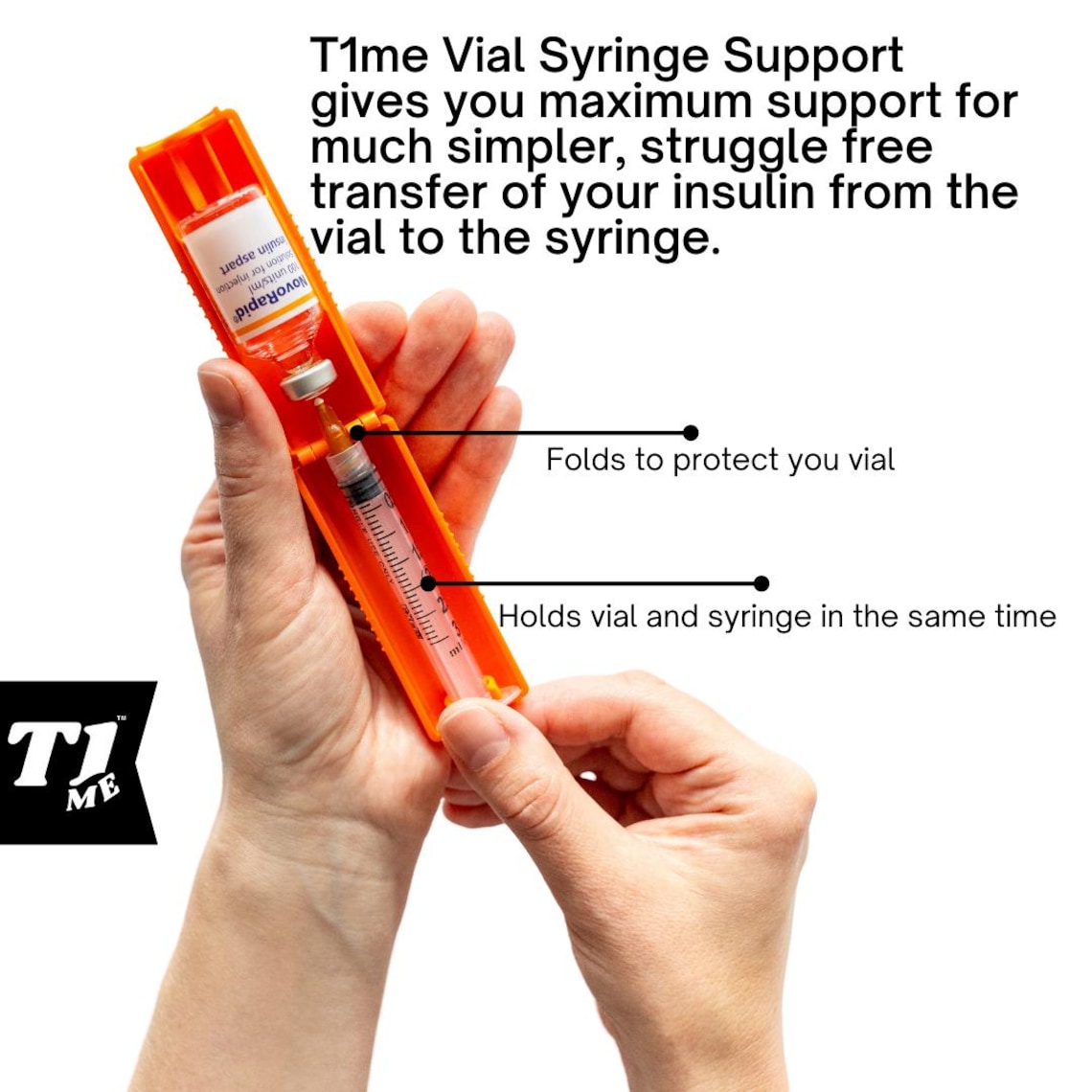 Tandem T:slim T1me Vial Syringe Insulin Filling Support, Insulin ...