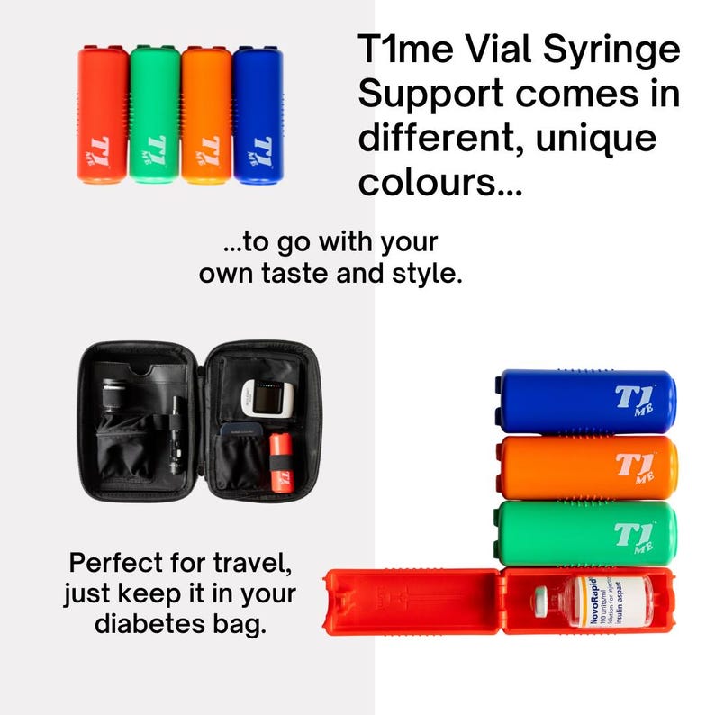 1ml U-100 Disposable Syringe T1me Insulin Filling Support for Diabetes ...