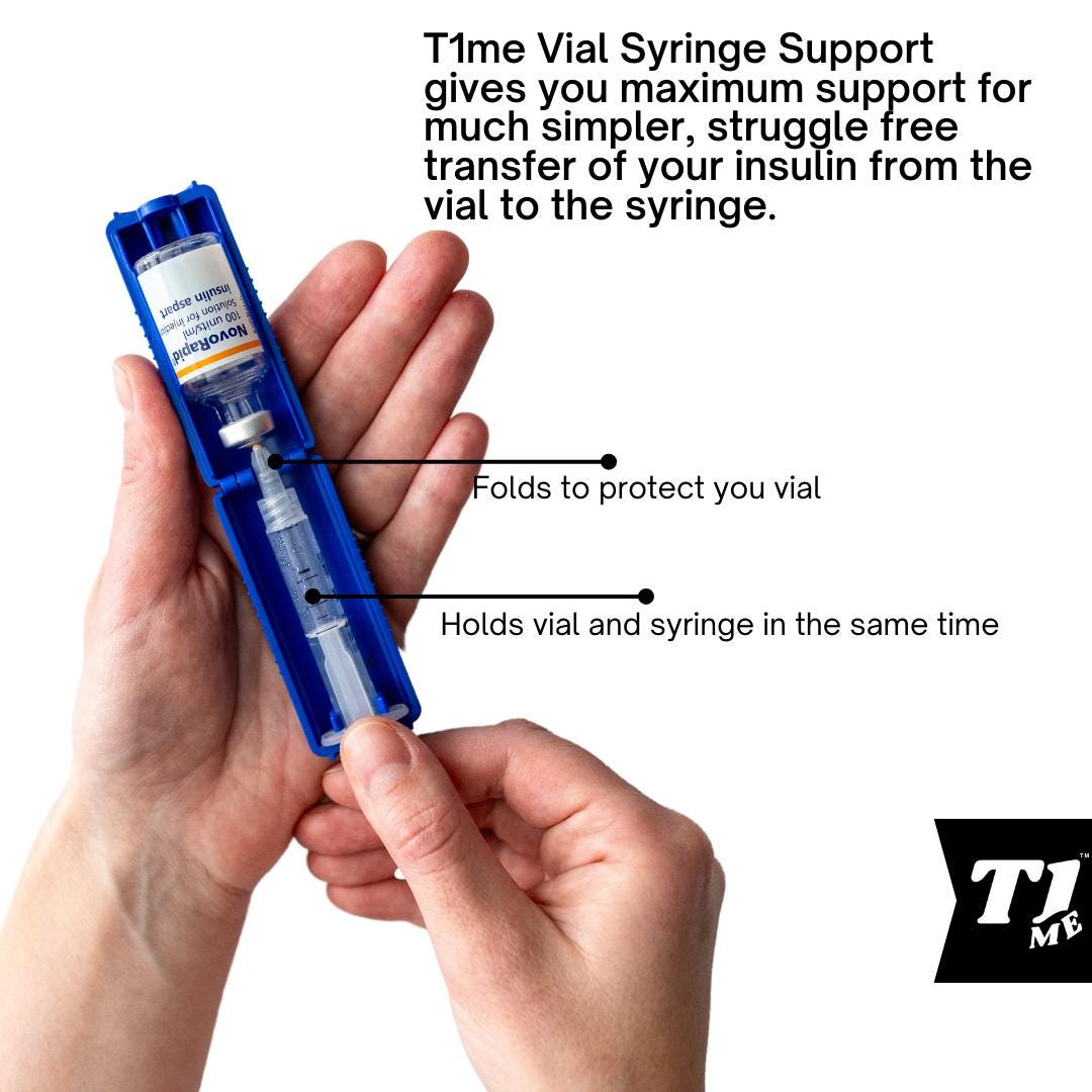 Omnipod T1me Vial Syringe Insulin Filling Support, Insulin Transfer ...