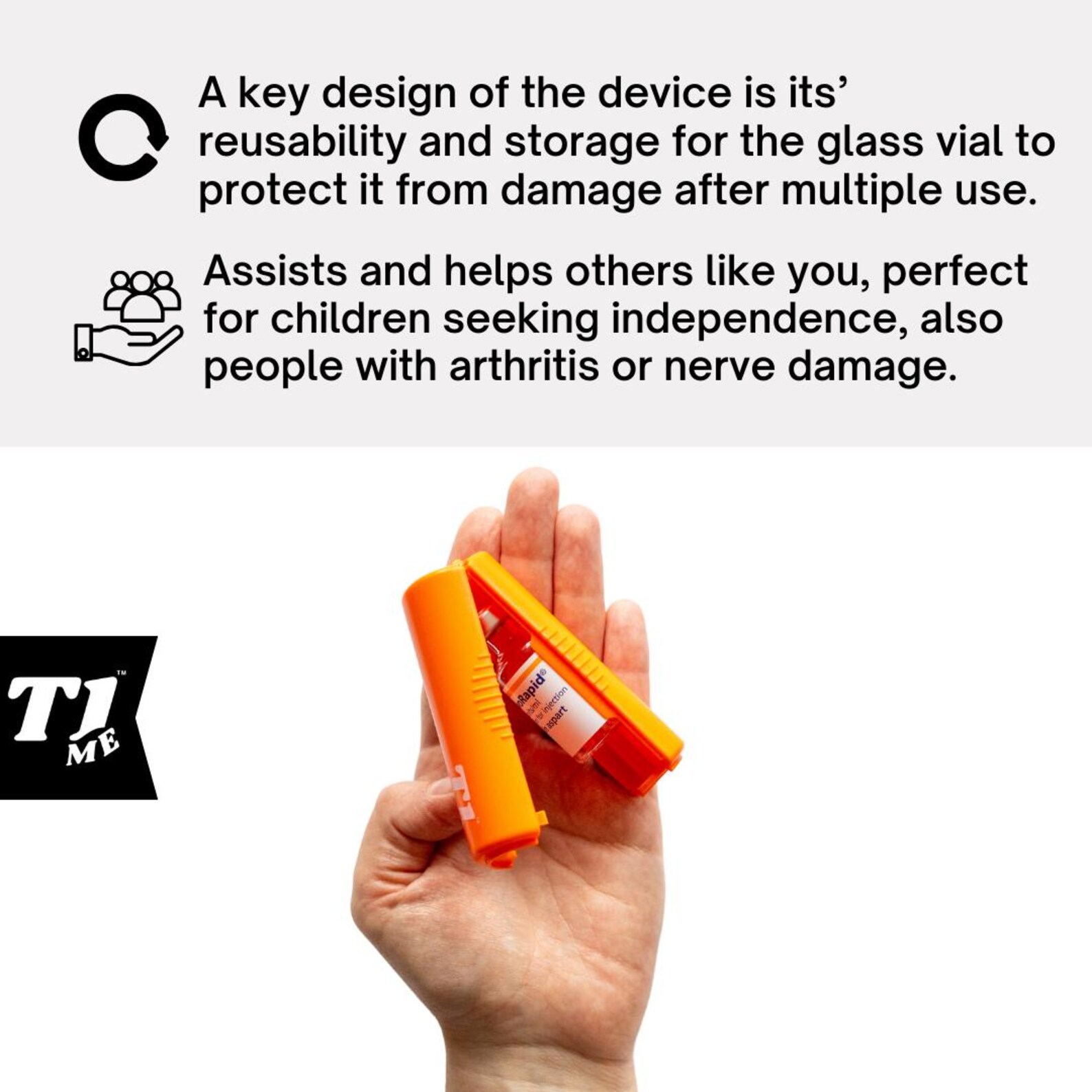 Tandem T:slim T1me Vial Syringe Insulin Filling Support, Insulin ...