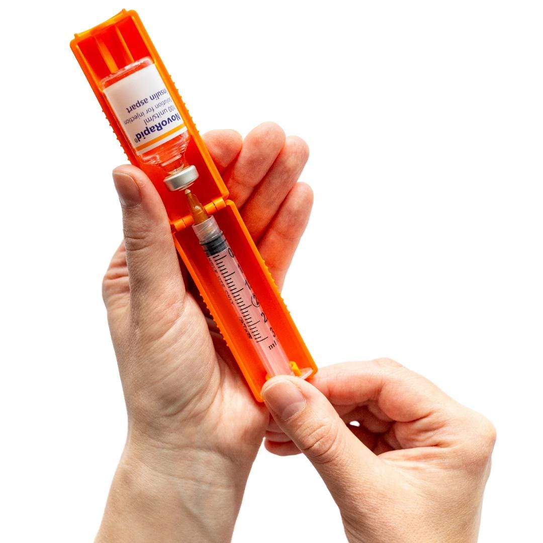 Tandem T:slim T1me Vial Syringe Insulin Filling Support, Insulin ...