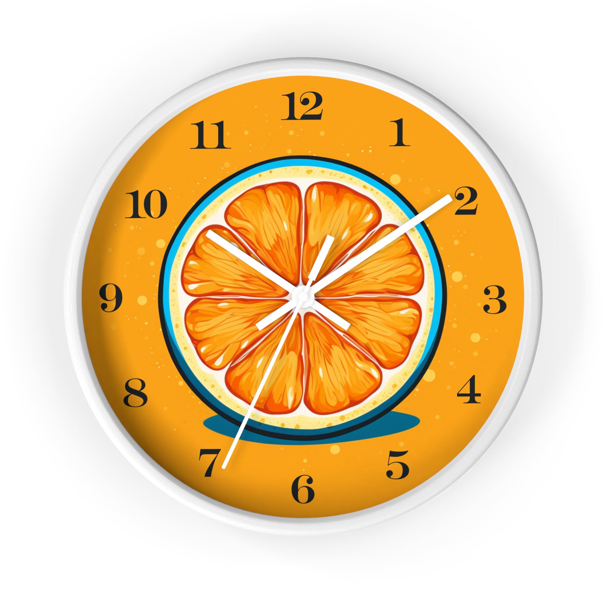 Orange Slice Wall Clock, Orange Clock, Orange Slice, Citrus Décor ...
