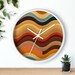 Boho Pattern Wall Clock, Boho Wall Clock, Boho Pattern, Bohemian Wall ...