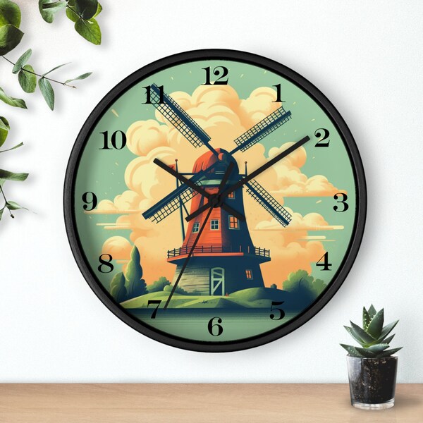 Windmill Clock - Etsy