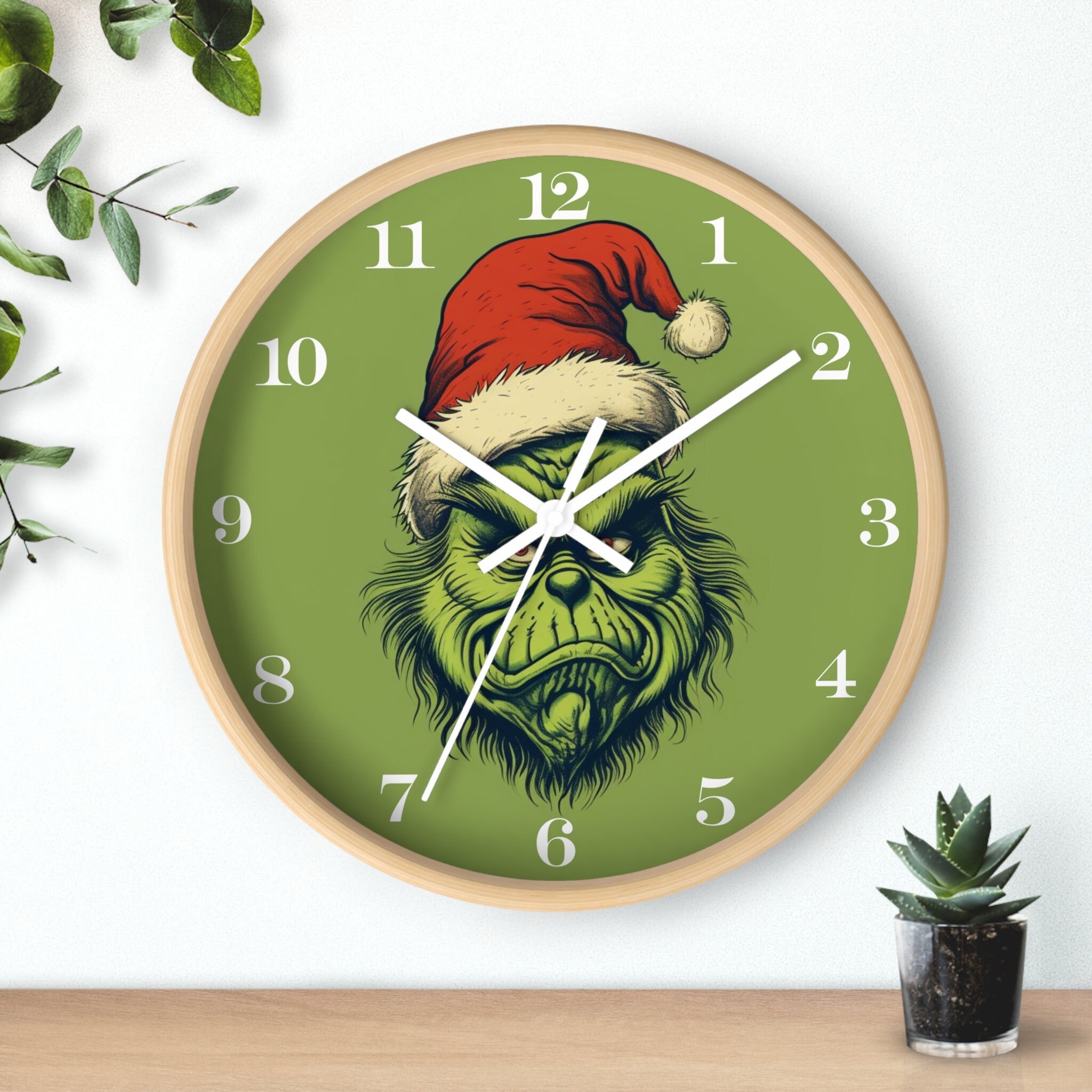 Grinch Wall Clock, 10-inch Clock, the Grinch, Christmas Clock, Grinch ...
