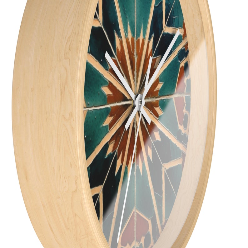 Zellige Tile Wall Clock, 10-inch Clock, Moroccan Zellige Tile, Moroccan ...