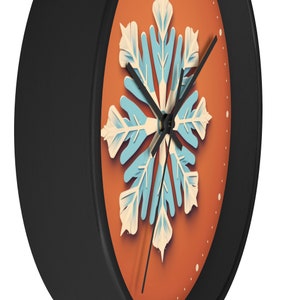 Snowflake Wall Clock, Christmas Snow, Snowflake Wall Décor, Snowflake ...