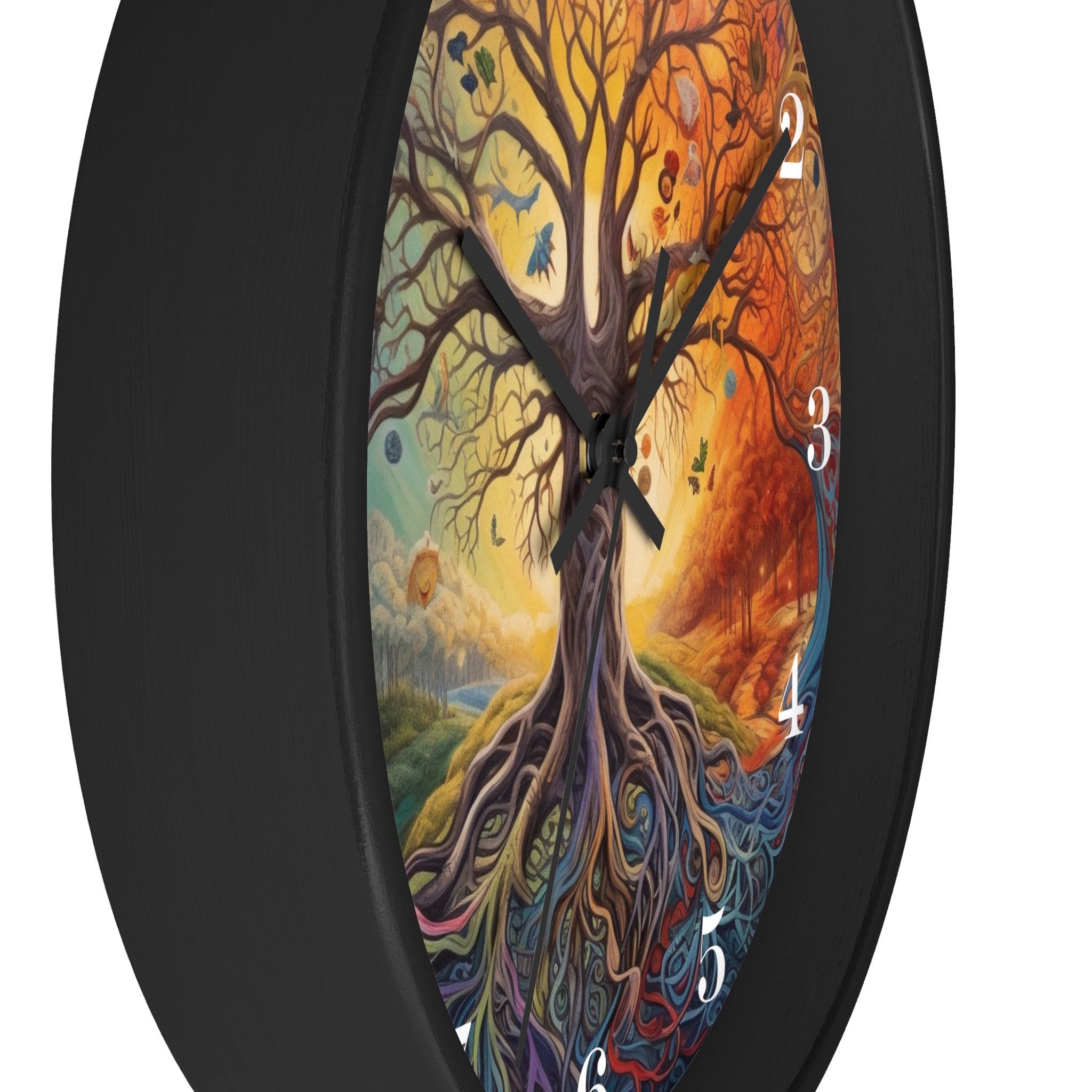 Tree of Life Wall Clock, Unique Wall Clock, Nature Wall Clock, Quiet ...