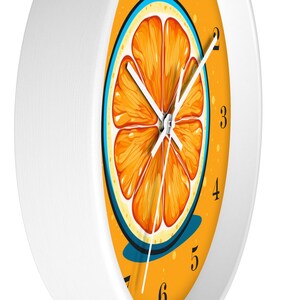 Orange Slice Wall Clock, Orange Clock, Orange Slice, Citrus Décor ...