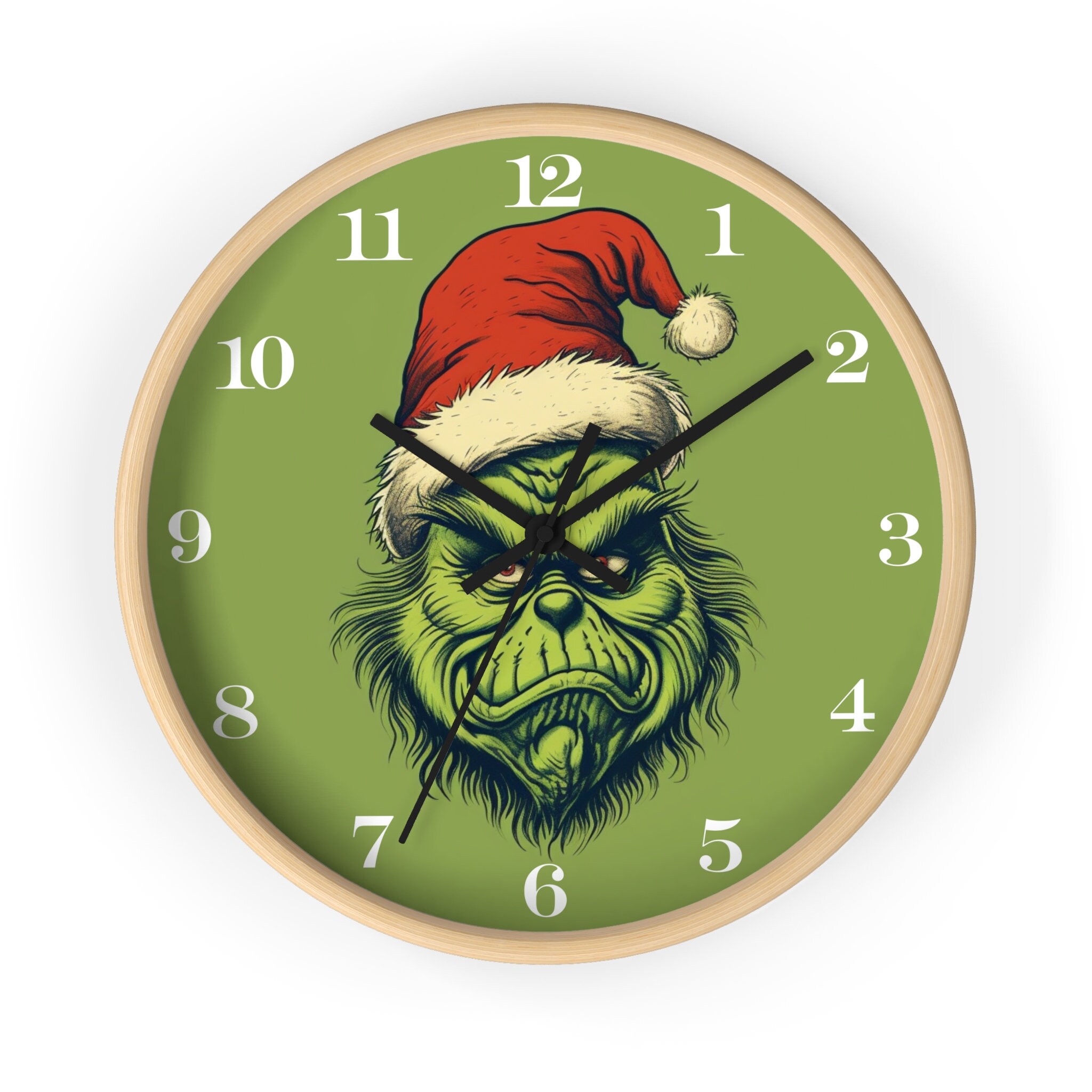 Grinch Wall Clock, 10-inch Clock, the Grinch, Christmas Clock, Grinch ...
