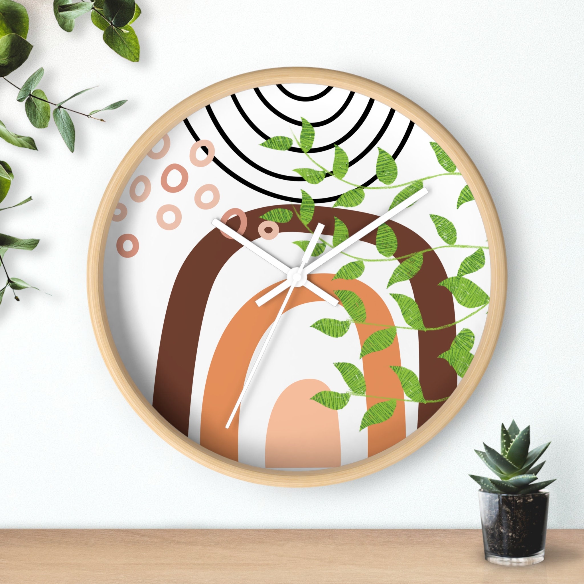 Boho Wall Clock, Maximalist Boho, Minimalist Boho, Artistic Wall Clock ...