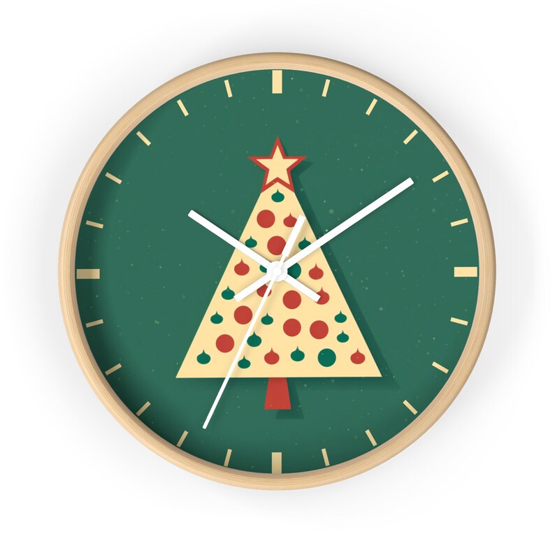Christmas Tree Wall Clock, Christmas Clock, Clock Christmas Tree ...