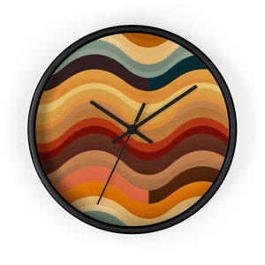 Boho Pattern Wall Clock, Boho Wall Clock, Boho Pattern, Bohemian Wall ...