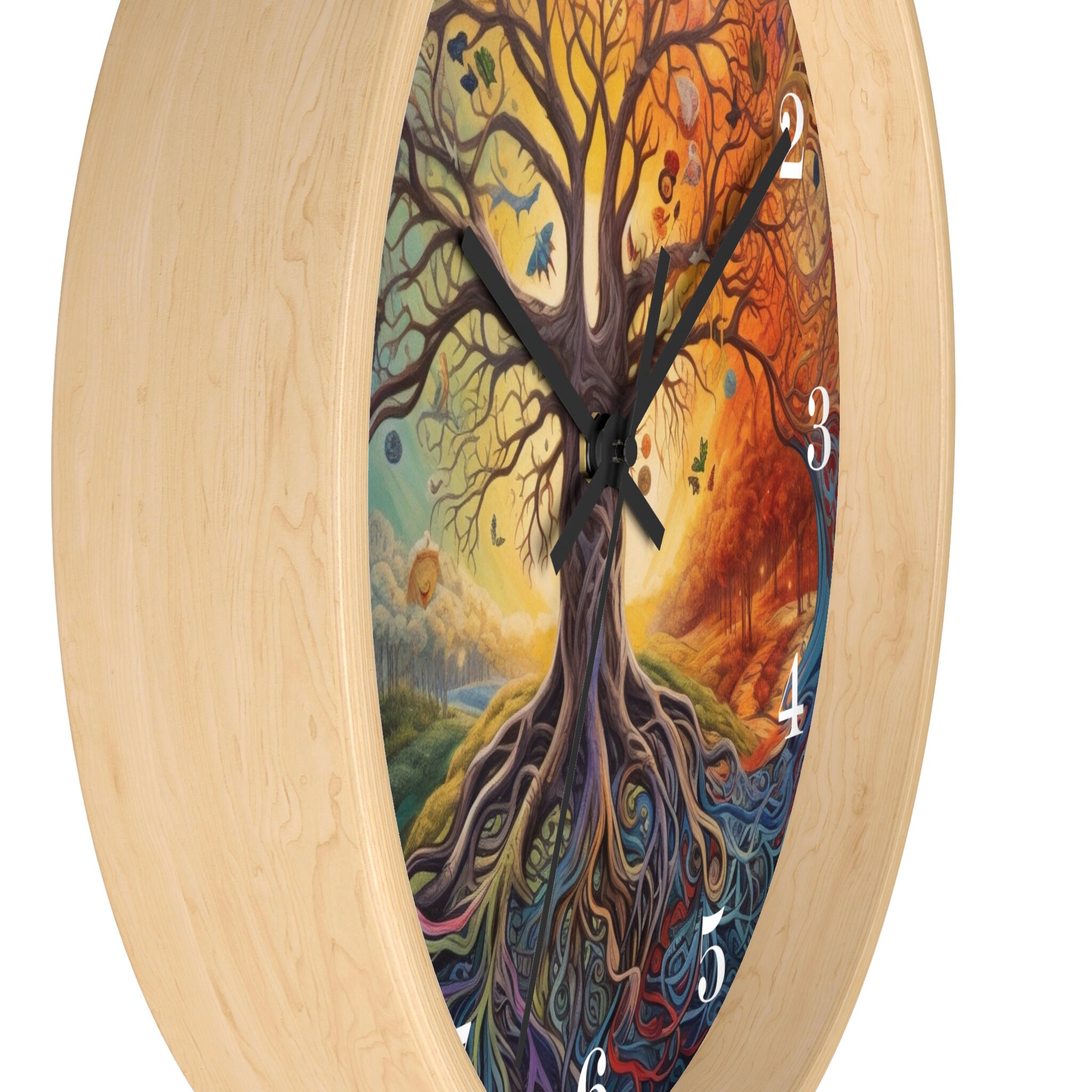 Tree of Life Wall Clock, Unique Wall Clock, Nature Wall Clock, Quiet ...